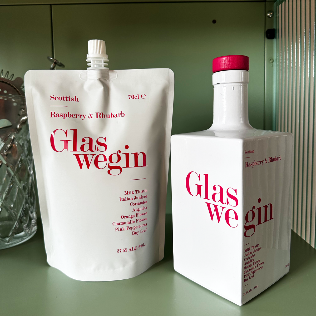 Glaswegin Raspberry and Rhubarb Gin Refill Pouch 70cl